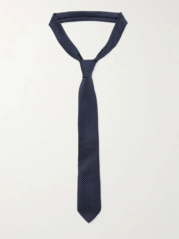 THE FRANKIE SHOP Lene Polka-dot Jacquard Tie
