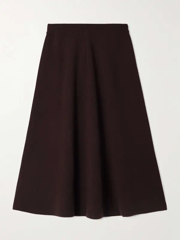 ALLUDE Wool And Cashmere-blend Midi Skirt