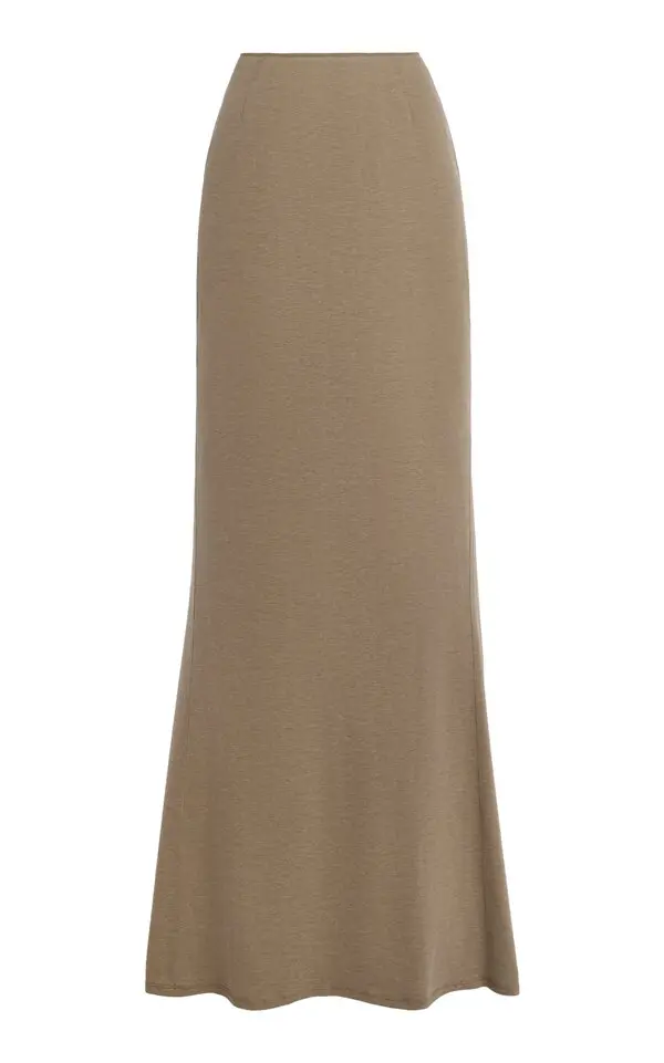 WIEDERHOEFT Floor-length Jersey Skirt With Back Drape