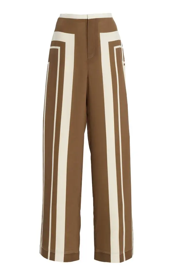 Sir The Label Exclusive Pietra Silk Straight-leg Pants