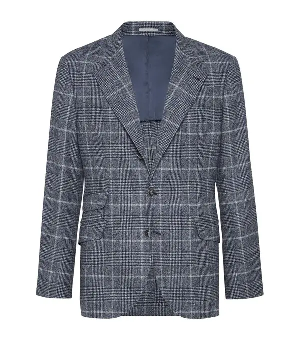 Brunello Cucinelli Alpaca-wool Check Blazer