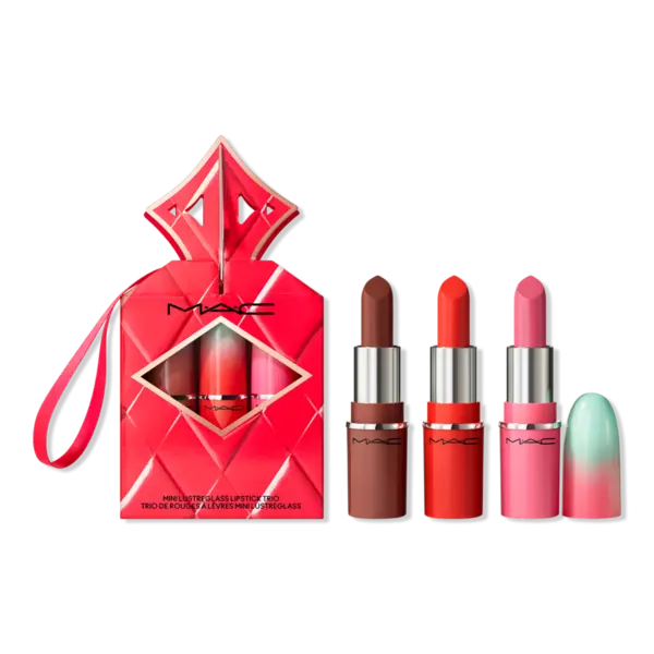 MAC COSMETICS Wildest Gleams Mini Lustreglass Lip Trio Brights