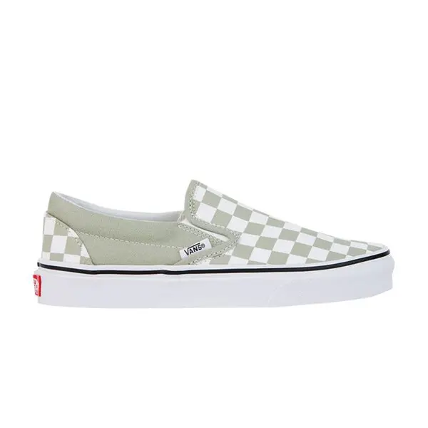 VANS Slip-on 'checkerboard Desert Sage