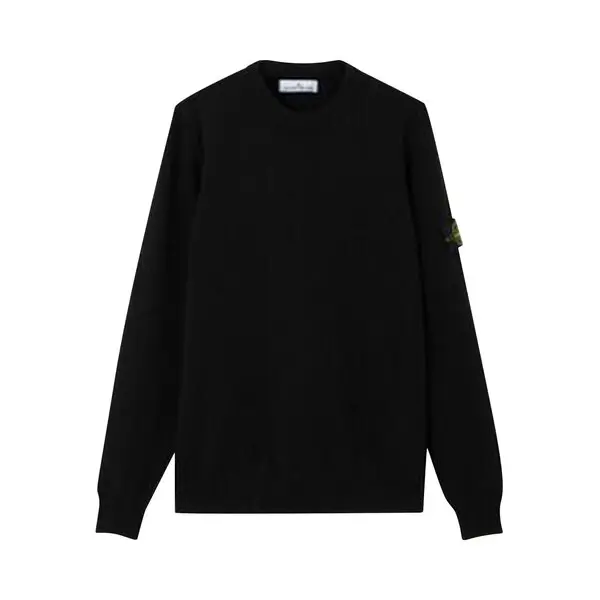 Stone Island Stretch Rws Wool Knit Crewneck 'navy