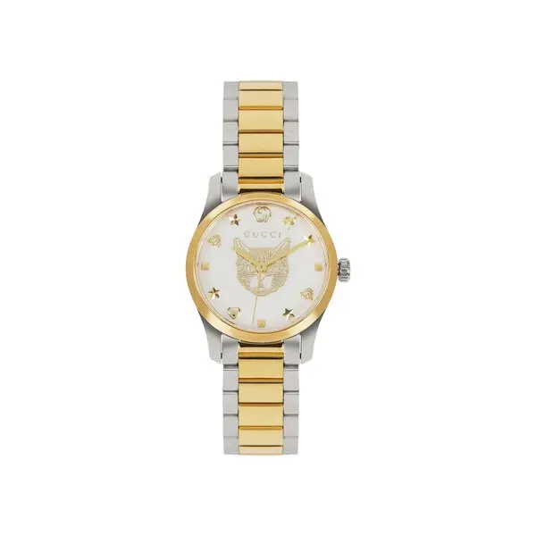 Gucci G-timeless Bracelet Watch 'two Tone