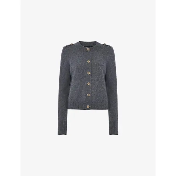 Whistles Round-neck Knitted Wool Cardigan