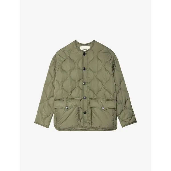 Zadig&Voltaire Bunji Quilted Round-neck Woven Coat
