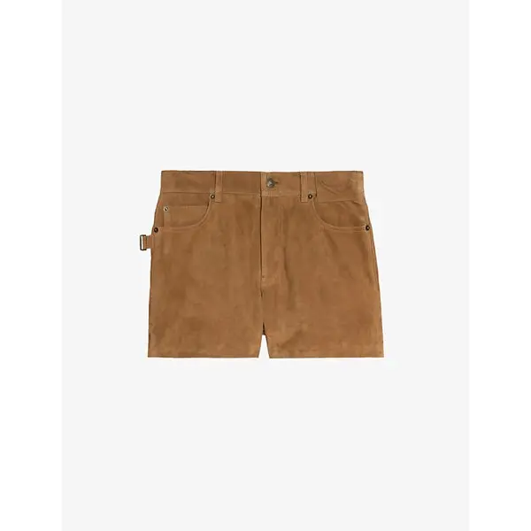 Zadig&Voltaire Mid-rise Suede Shorts