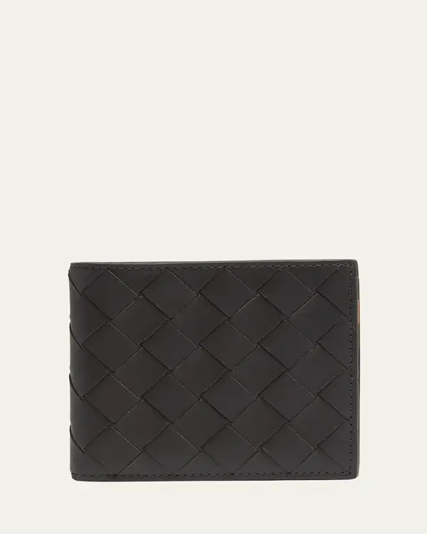 Bottega Veneta Intrecciato Leather Multicolor-interior Bifold Wallet - Graphite Rainbow 6