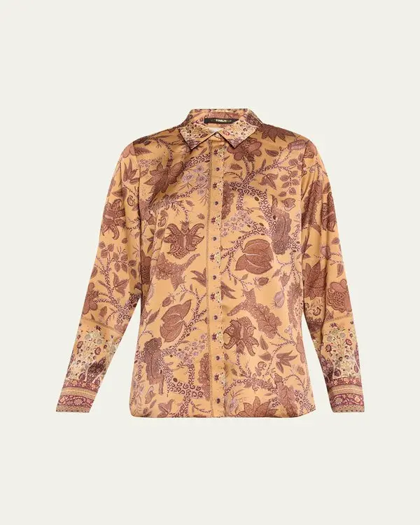 Kobi Halperin Hallow Floral Button-down Shirt - Beaver Multi
