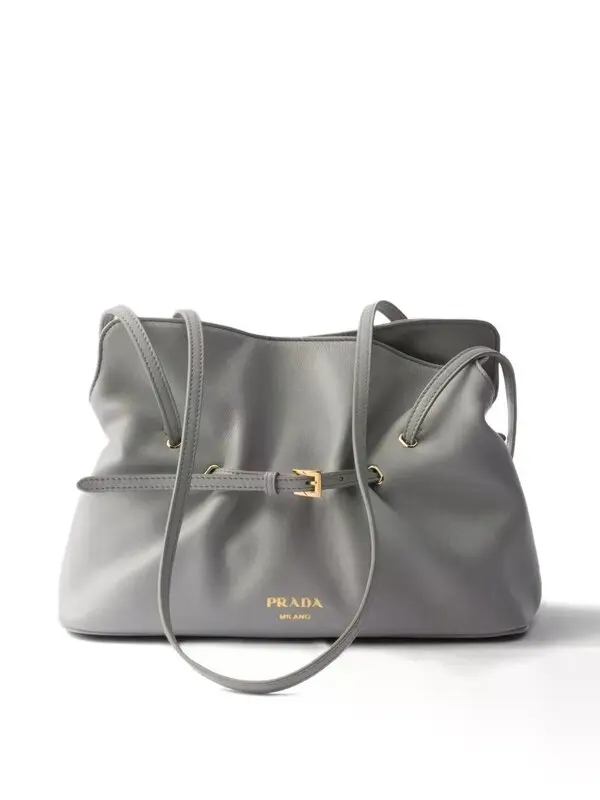 Prada Small Dada Leather Tote Bag