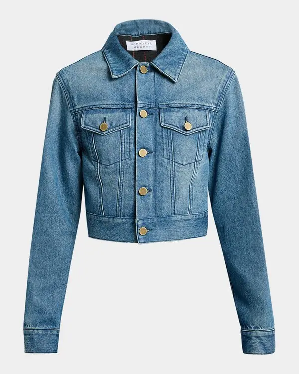 Gabriela Hearst Bronte Cropped Denim Jacket - Uruguayan
