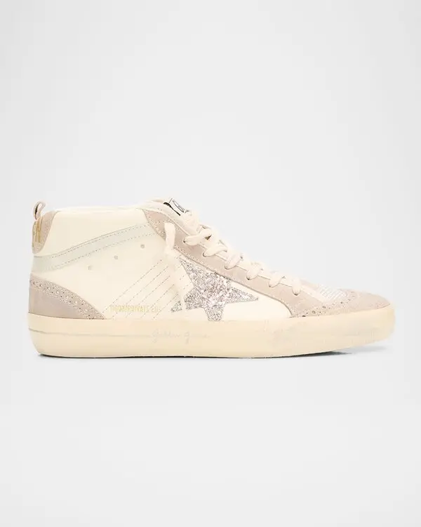 Golden Goose Midstar Mixed Leather Mid-top Sneakers