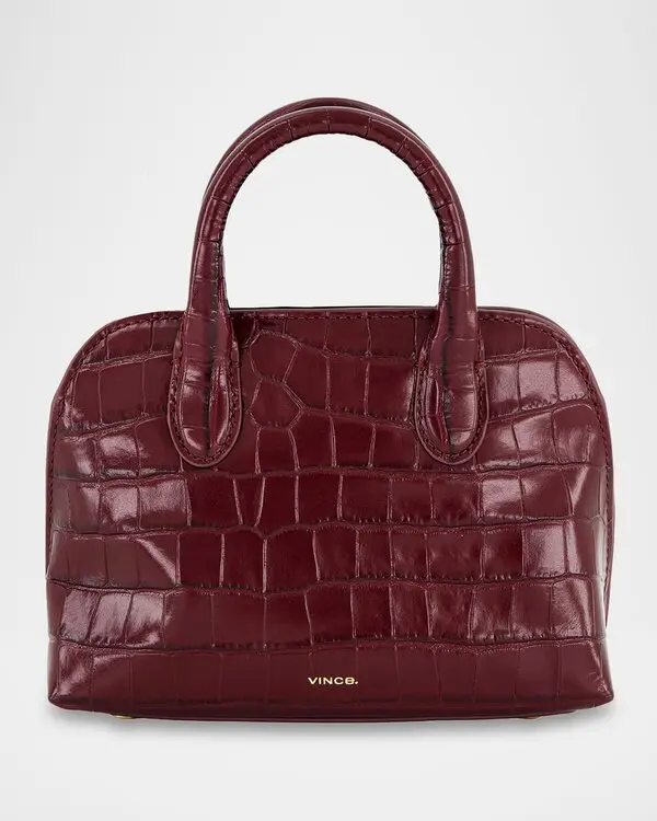 Vince Delphine Mini Croc-effect Leather Crossbody Handbag