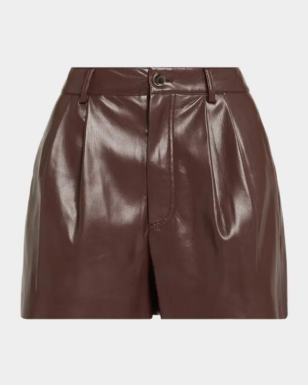 Alice + Olivia Conry Vegan Leather Trouser Shorts