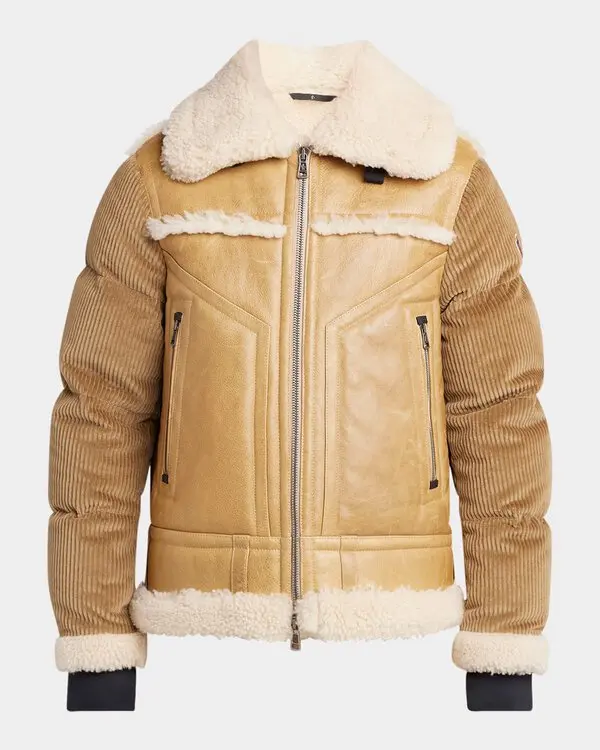 Moncler Argens Shearling Bomber Jacket