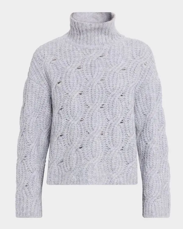 Tanya Taylor Opaline Cable-knit Turtleneck Sweater