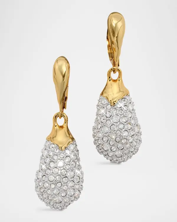 Alexis Bittar Solanales Crystal Pavé Teardrop Leverback Earrings