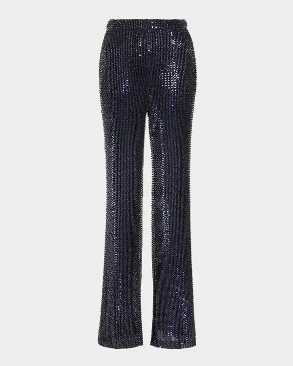 Ramy Brook Olivian Sequined Straight-leg Pants
