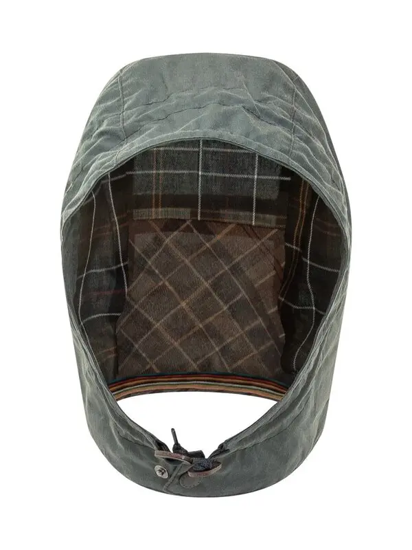BARBOUR X PAUL SMITH Hoodie Waxed Check