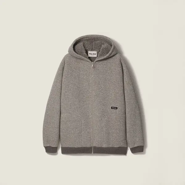 Miu Miu Fleece Hoodie Jacket