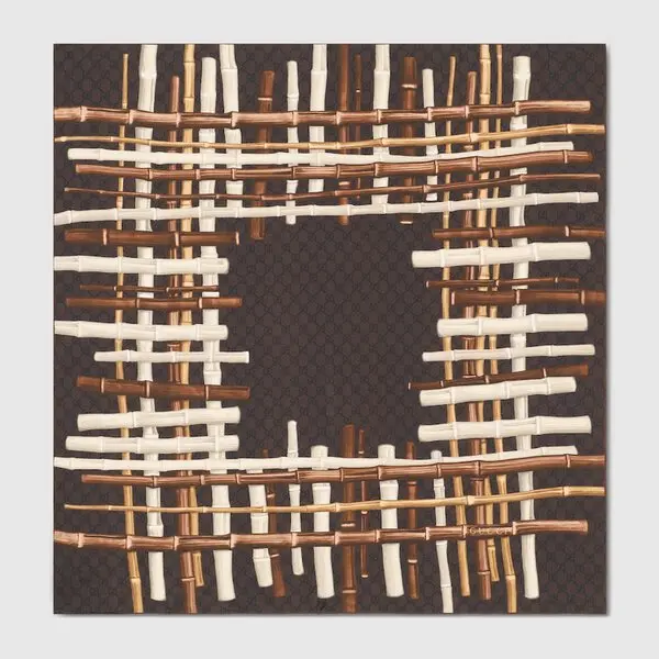 Gucci Printed Silk Twill Carré Silk
