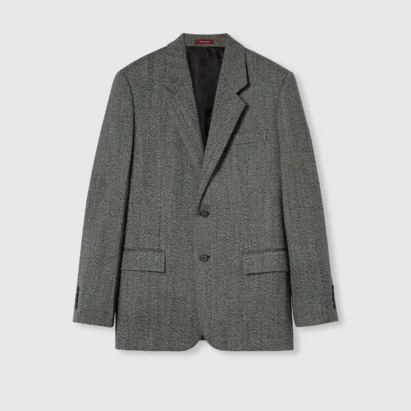 Gucci Wool Mouliné Jacket Ready-to-wear