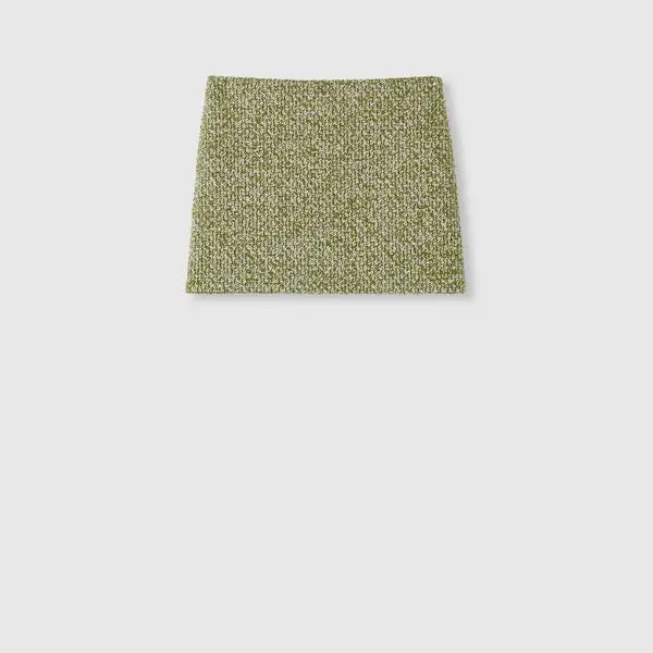 Gucci Wool Cotton Bouclé Mini Skirt - Green