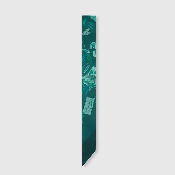 Gucci Printed Silk Ribbon Silk