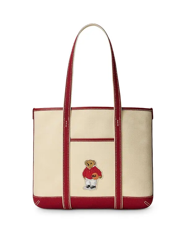 Ralph Lauren Polo Bear Canvas Small Shopper Tote
