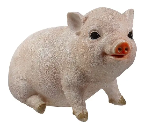 NORTHLIGHT 12' Realistic Pink Piglet Outdoor Ga Rden Statue