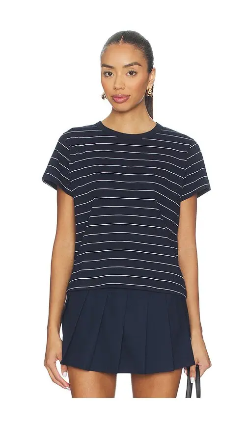 LESET The Margo Stripe In Navy