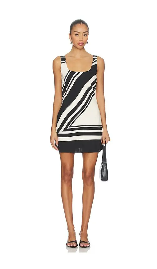 Sir The Label Pietra Scoop Mini Dress In Black