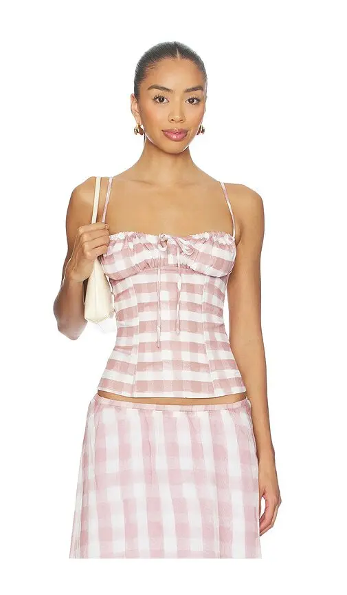 SNDYS Lelessa Corset Top In Pink