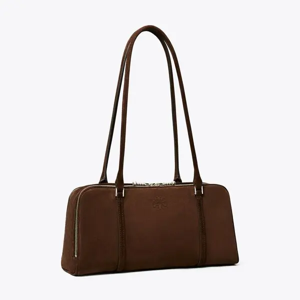Tory Burch Small Marshmallow Suede Satchel