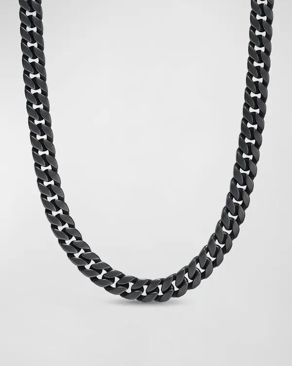 David Yurman Curb Chain Necklace In Black Titanium, 11.5mm, 24"l