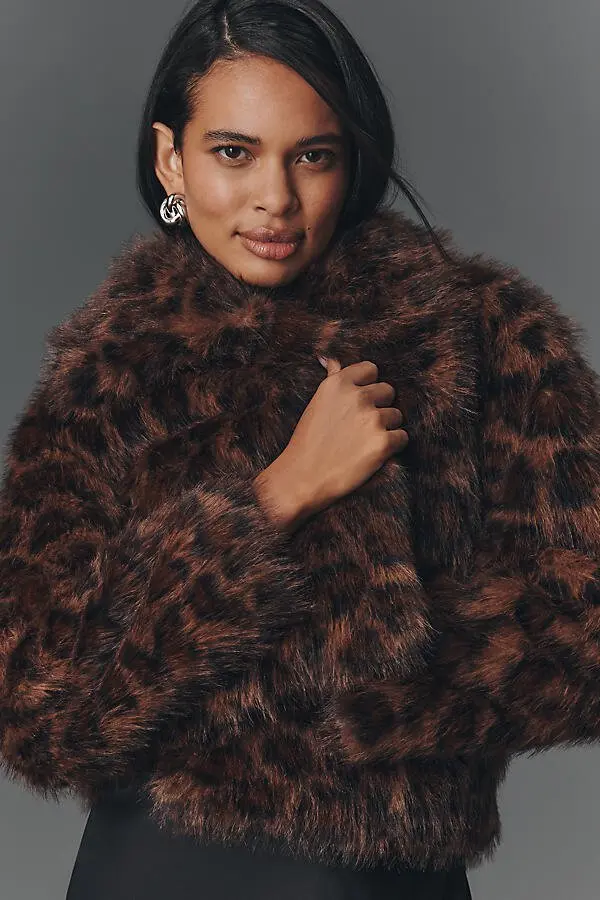 NVLT Faux-fur Crop Jacket
