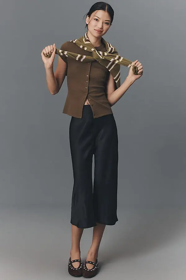 Anthropologie The Tilda Cropped Pull-on Pants