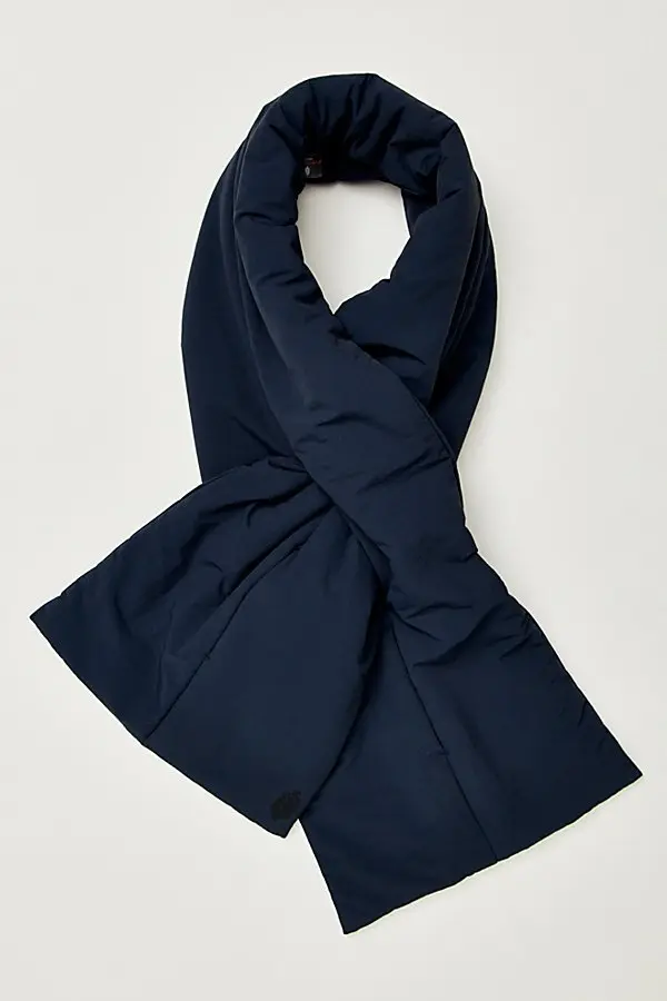 Free People Petra Puffer Scarf - Midnight Navy