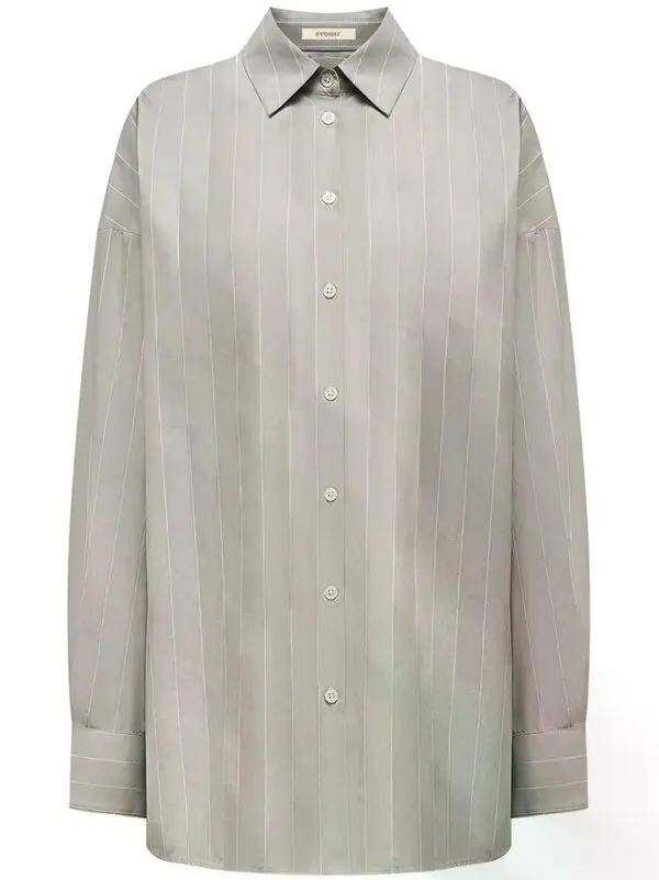 12 STOREEZ Stripe-print Cotton Shirt
