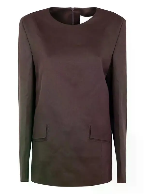 ENTIRE STUDIOS Cut-out Pocket Long-sleeve Top