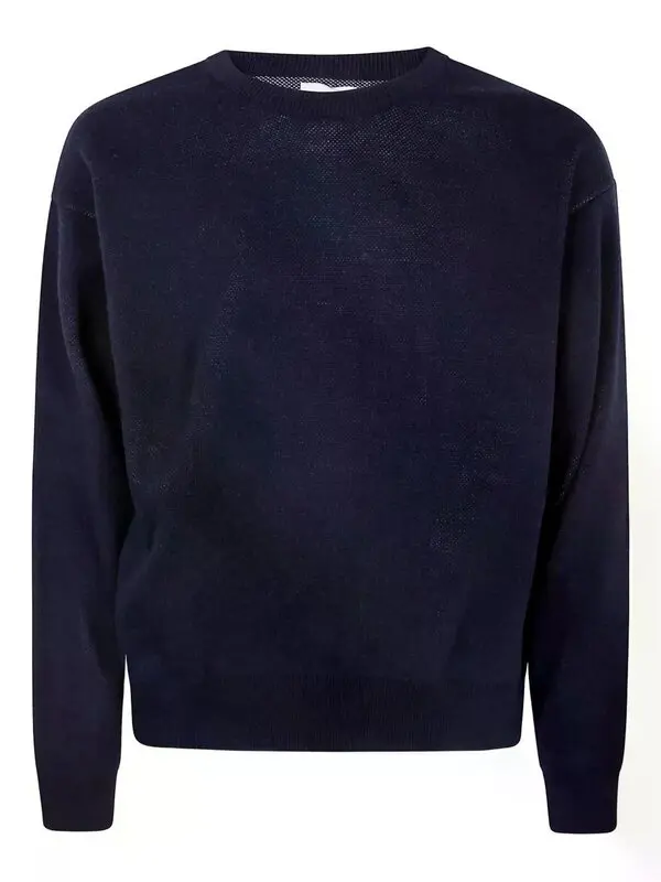 FAMILY FIRST Crew-neck Knitted Sweater - Blue