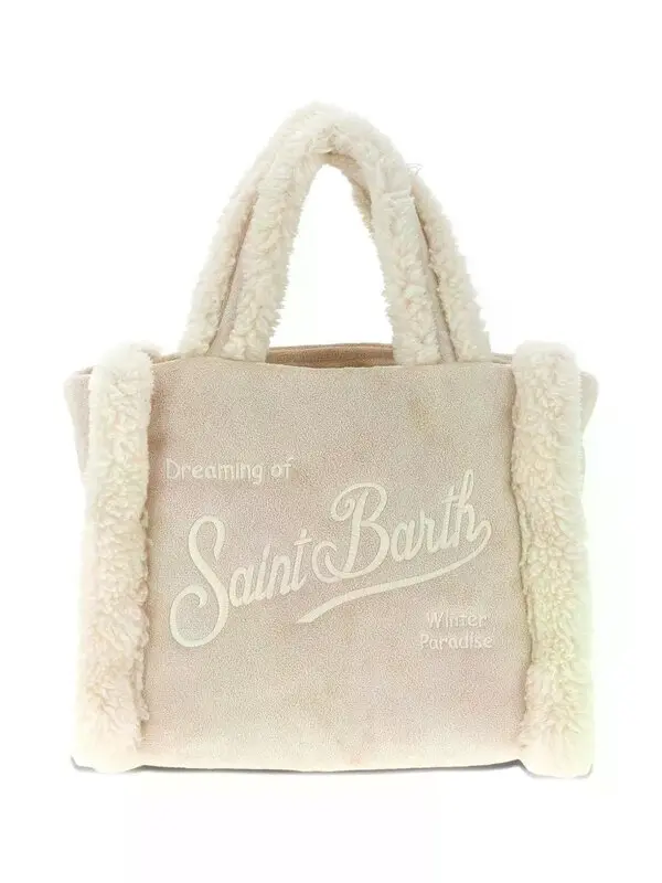 MC2 SAINT BARTH Shearling Embroidery Mini Bag