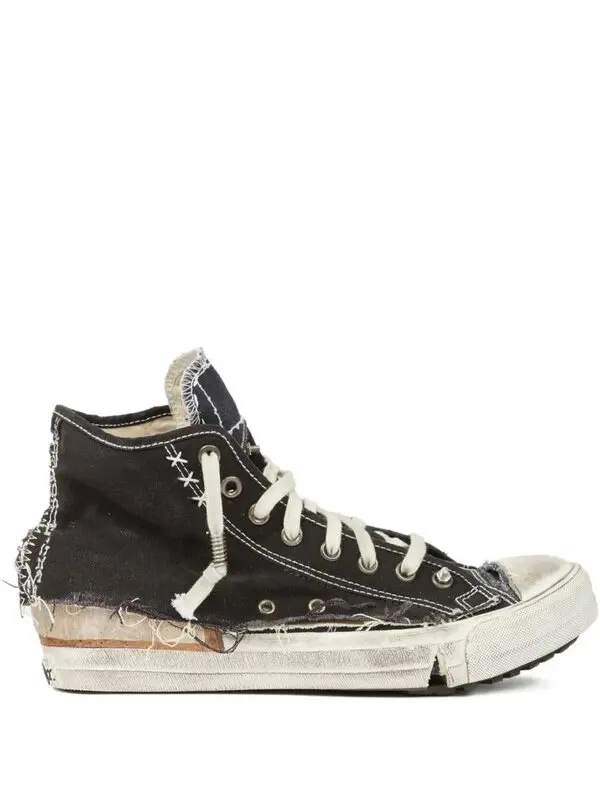 MAISON MARGIELA High-top Sneakers With A Worn-look Finish