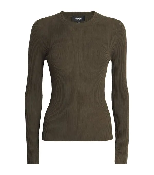 ME+EM Wool-cashmere Layering Sweater
