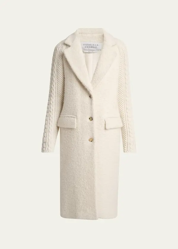 Gabriela Hearst Charles Fisherman-sleeves Single-breasted Boucle Coat