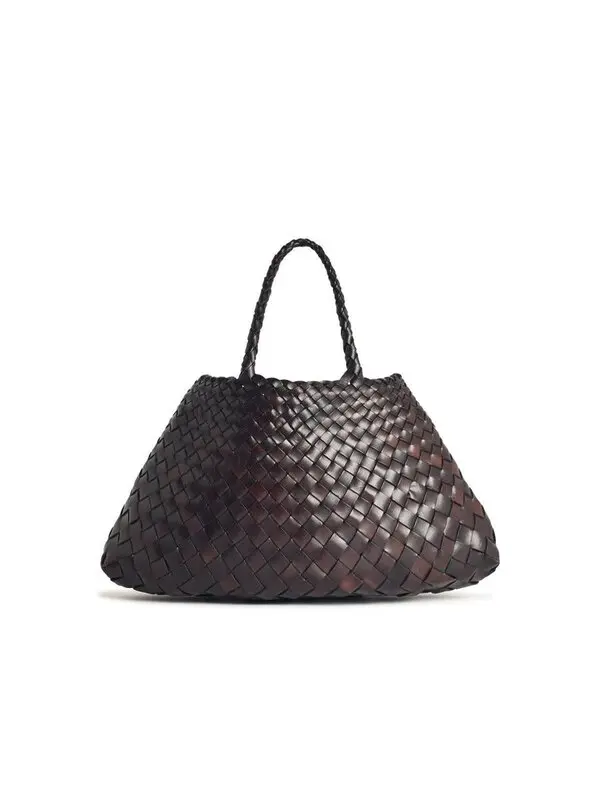 Dragon Diffusion Small 'santa Croce' Dark Leather Bag - Brown
