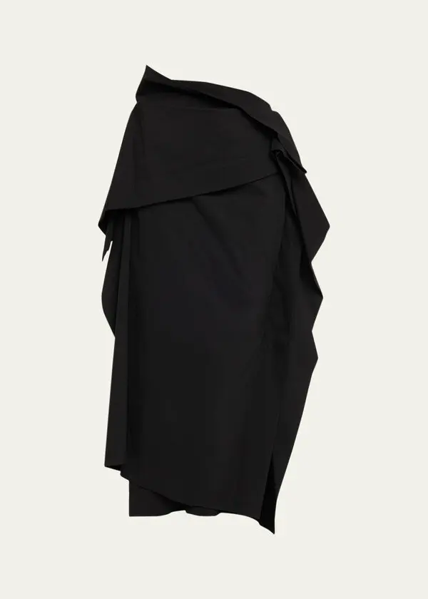 Issey Miyake Collapsing Sculpture Sheath Maxi Skirt