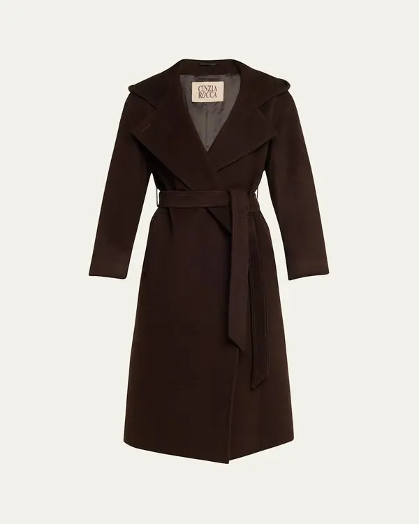 Cinzia Rocca Long Belted Wool Coat