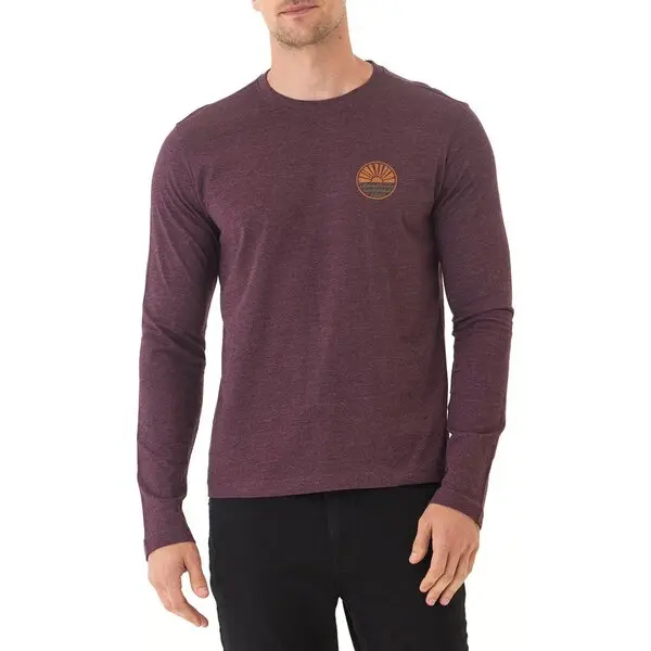 THREADS 4 THOUGHT Round Horizon Soft Wash Cotton Blend Graphic Long Sleeve T-shirt